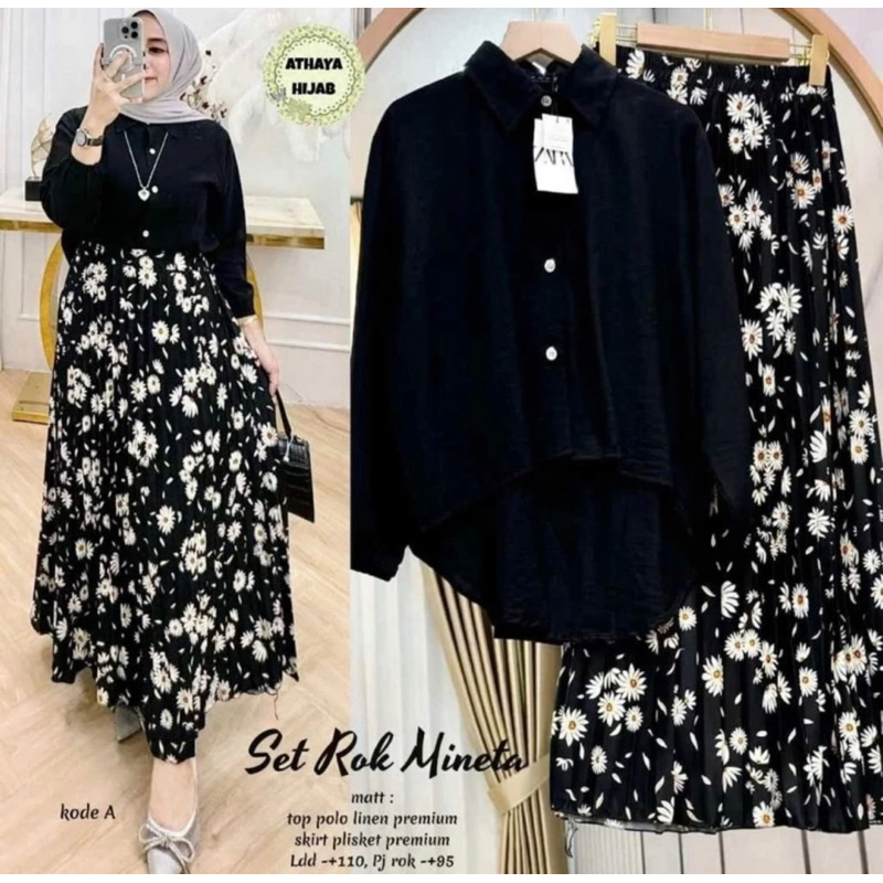 Jual SET MINETA RAYON MIX CRINKLE // SET ROK MOTIF RAYON MIX CRINKLE ...