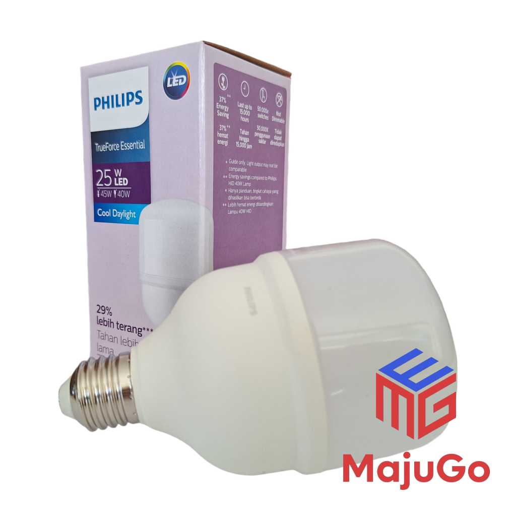 Jual LAMPU PHILIPS TRUEFORCE ESSENTIAL COOL DAYLIGHT 25 WATT | Shopee Indonesia