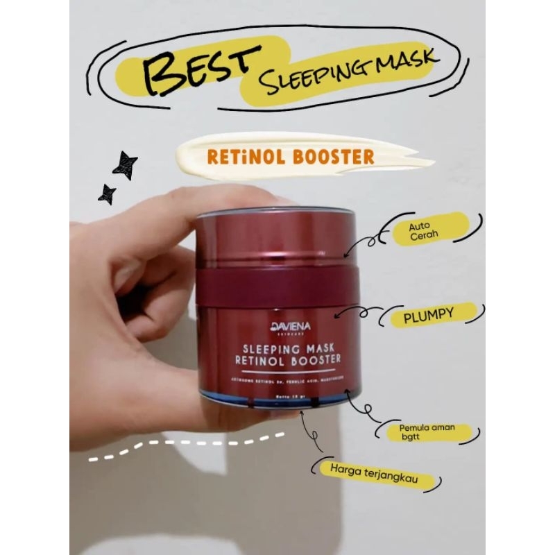 Jual DAVIENA SLEEPING MASK RETINOL BOOSTER / DAVIENA Skincare | Shopee ...