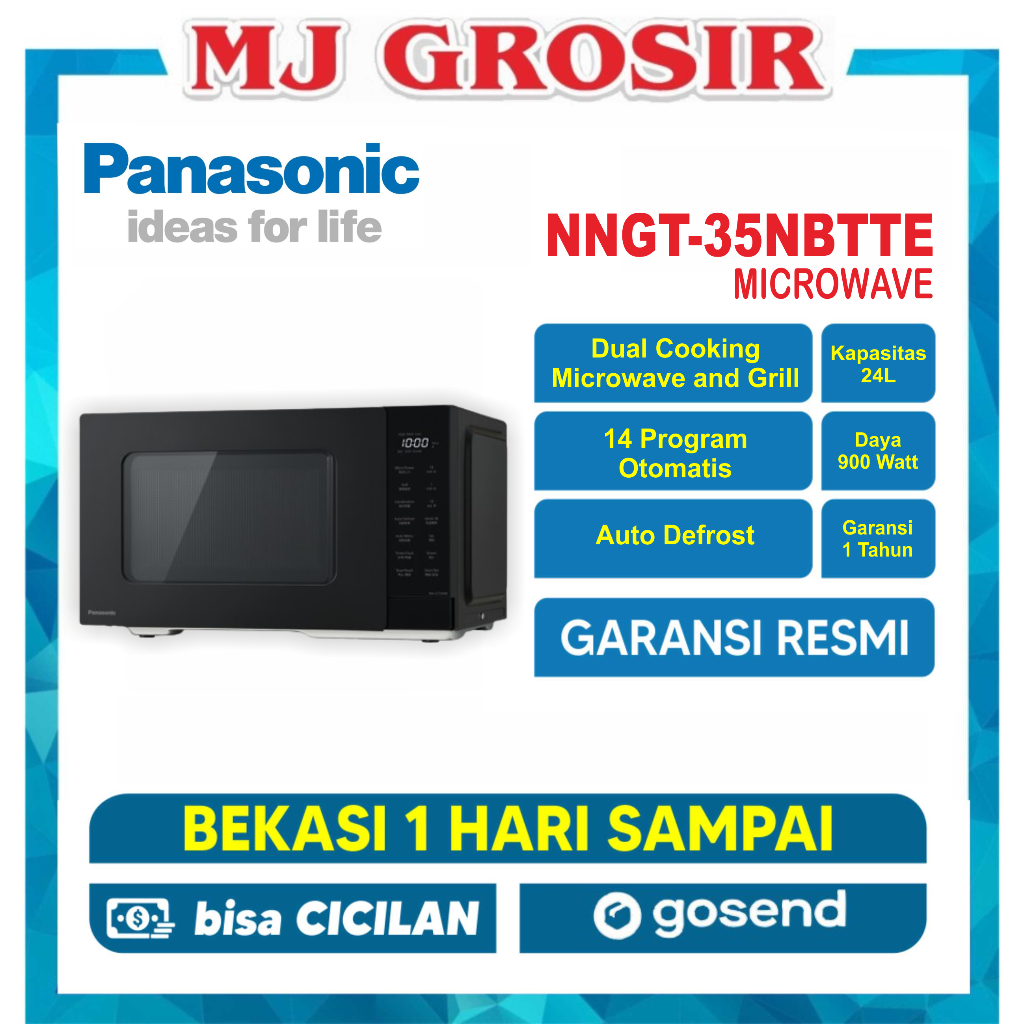 Jual OVEN MICROWAVE PANASONIC NNGT 35 NB NNGT35NBTTE | Shopee Indonesia