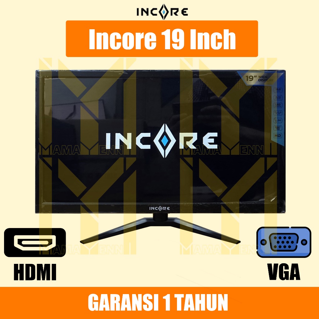 Jual Monitor LED Incore 19" / 19 Inch HDMI & VGA / Layar Monitor PC ...