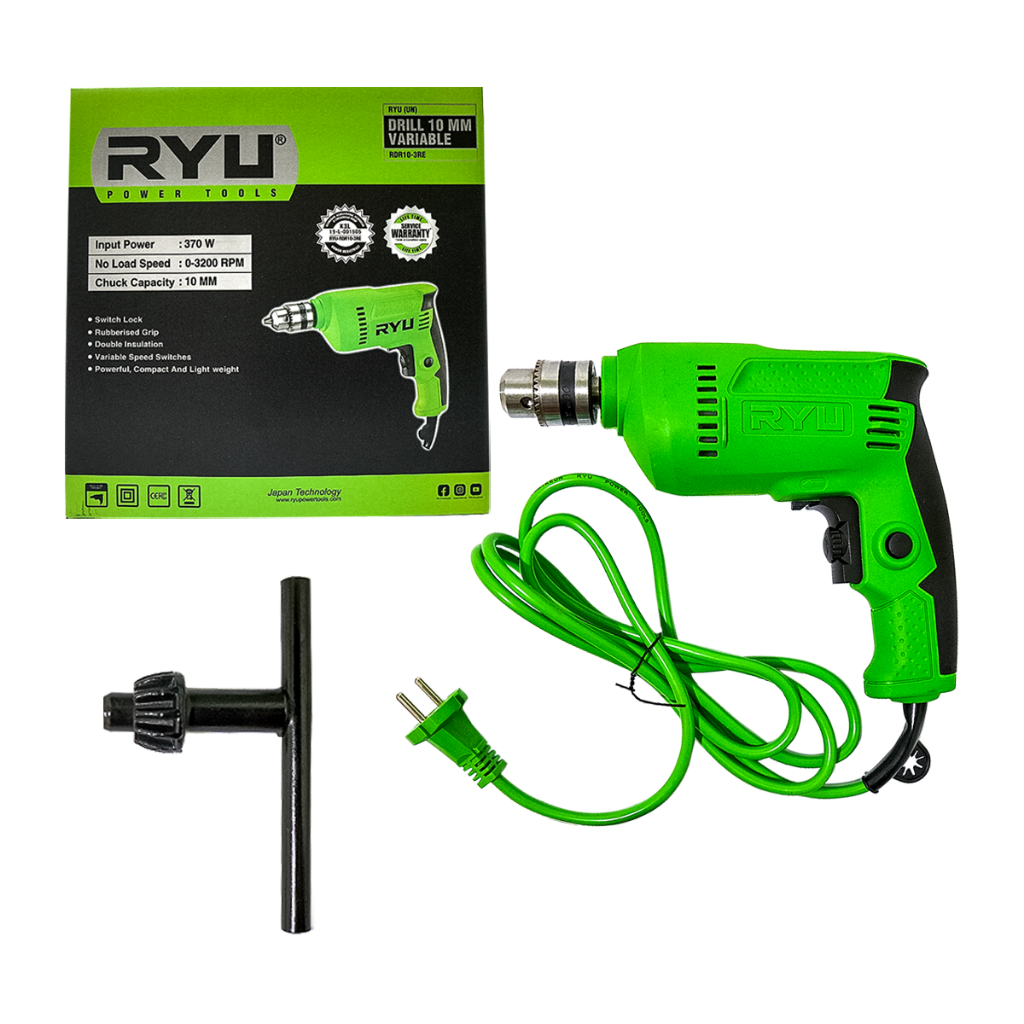 Jual RYU RDR10-3RE MESIN BOR LISTRIK BOR TANGAN BOR BESI KAYU OBENG 10 ...
