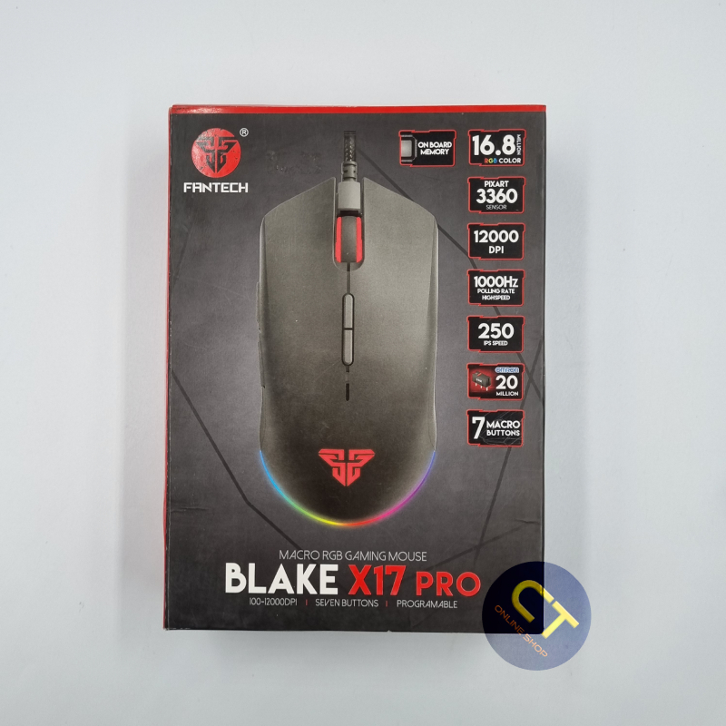Jual FANTECH X17 PRO BLAKE Macro RGB USB Wired Mouse Gaming | Shopee ...