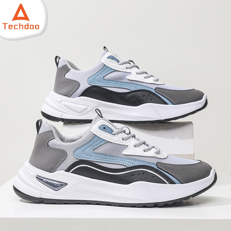Jual Techdoo Sepatu Sneakers Pria Casual Formal Keren Olahraga Joging Sport Shoes Men Kasual ...