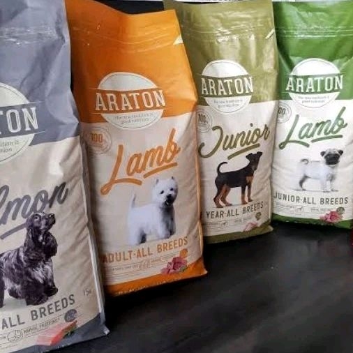 Jual ARATON Dog Food Junior Adult Dog Salmon Lamb 15kg All Varian ...