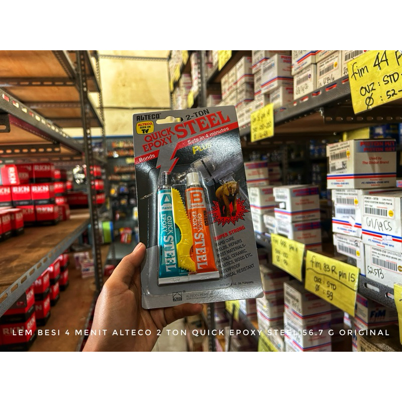 Jual Lem besi 4 menit ALTECO 2 Ton quick epoxy Steel 56.7 g ORIGINAL -BOYRENK RACING CONCEPT ...