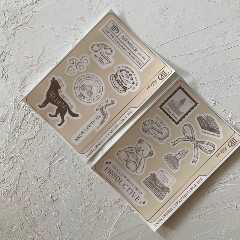 Jual Sticker TTPD (Tortured Poets Department) Taylor Swift / Vinyl ...