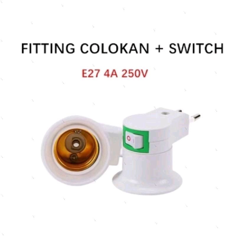 Jual Fitting lampu Fitting lampu plus Saklar On Off- Putih SNI | Shopee ...