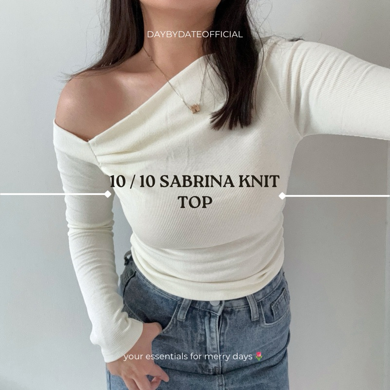 Jual 10 / 10 Sabrina Knit Top | Daybydate | Off Shoulder Top Sabrina ...