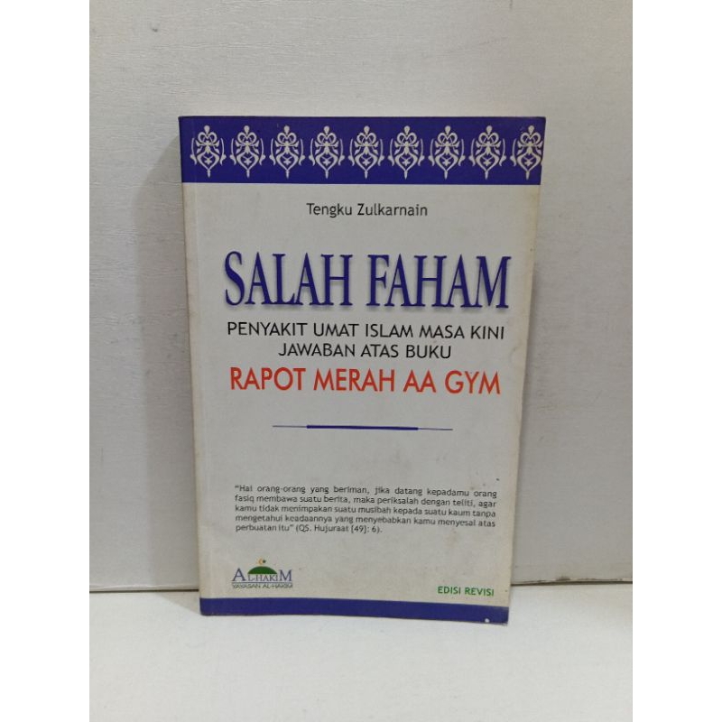 Jual Buku Salah Faham Penyakit Umat Islam Masa Kini by Tengku ...
