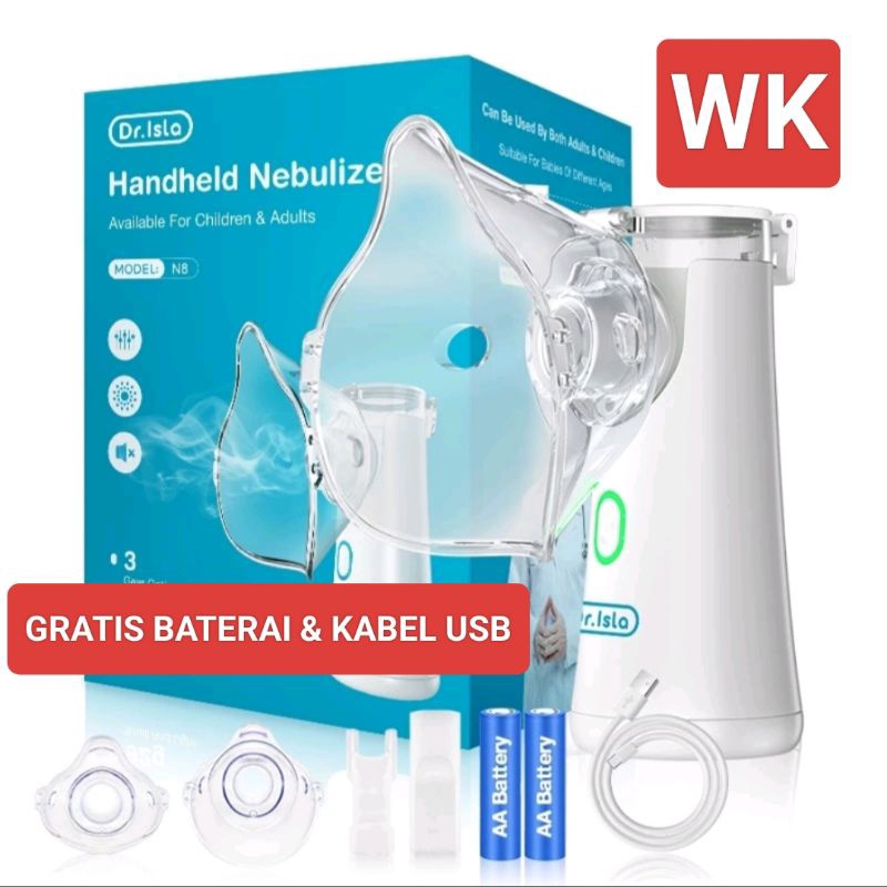Jual ALAT BANTU PERNAFASAN NEBULIZER ASMA INHALER NEBU FREE BATERAI ...