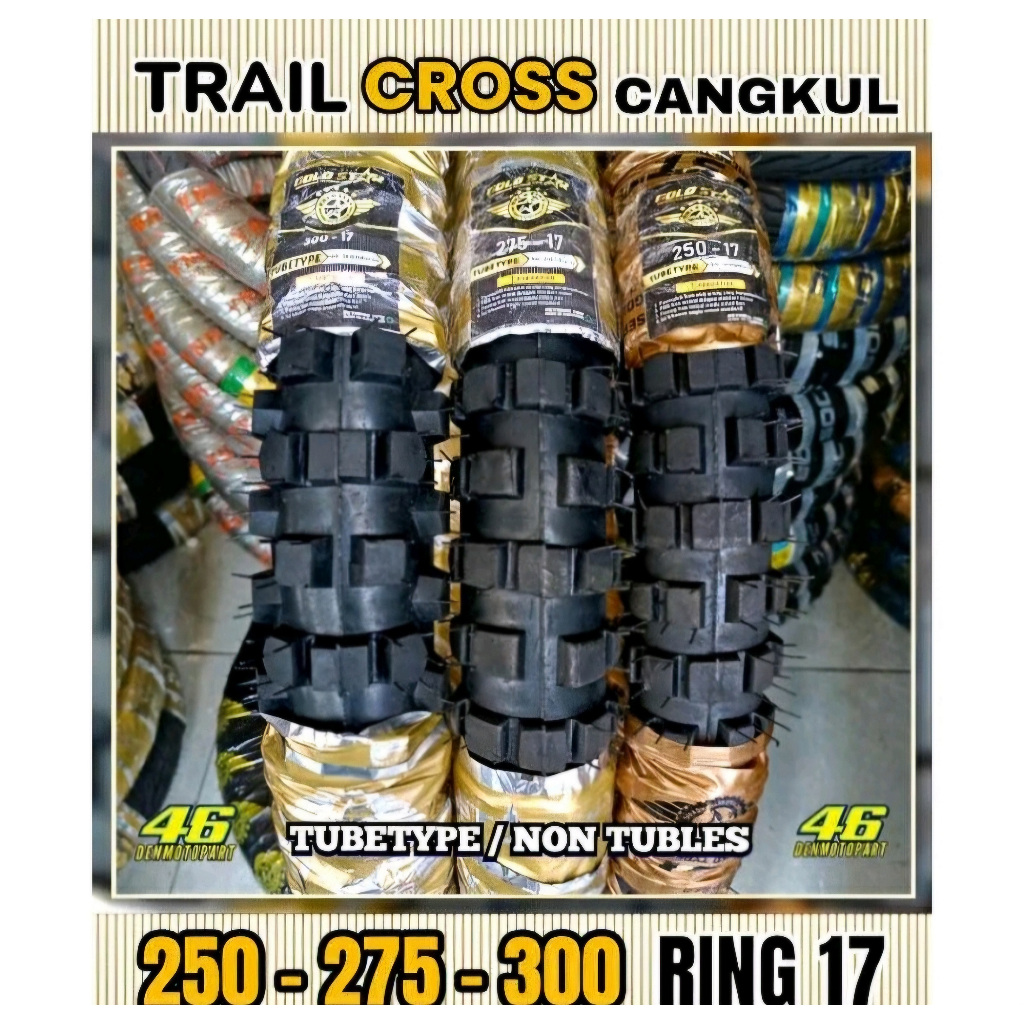 Jual ban cross ukuran 250 275 dan 300 ring 17 ban motor revo jupiter ...