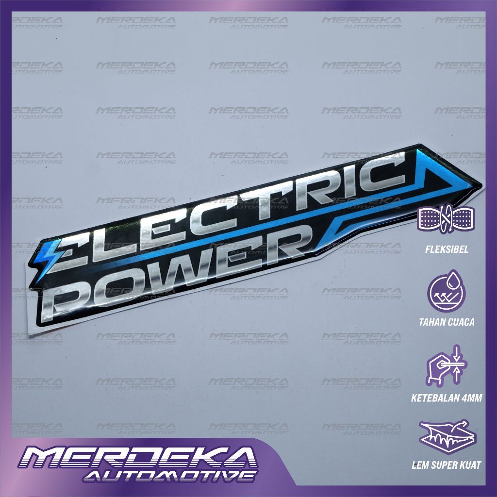 Jual Emblem Electric Power / Emblem motor listrik | Shopee Indonesia