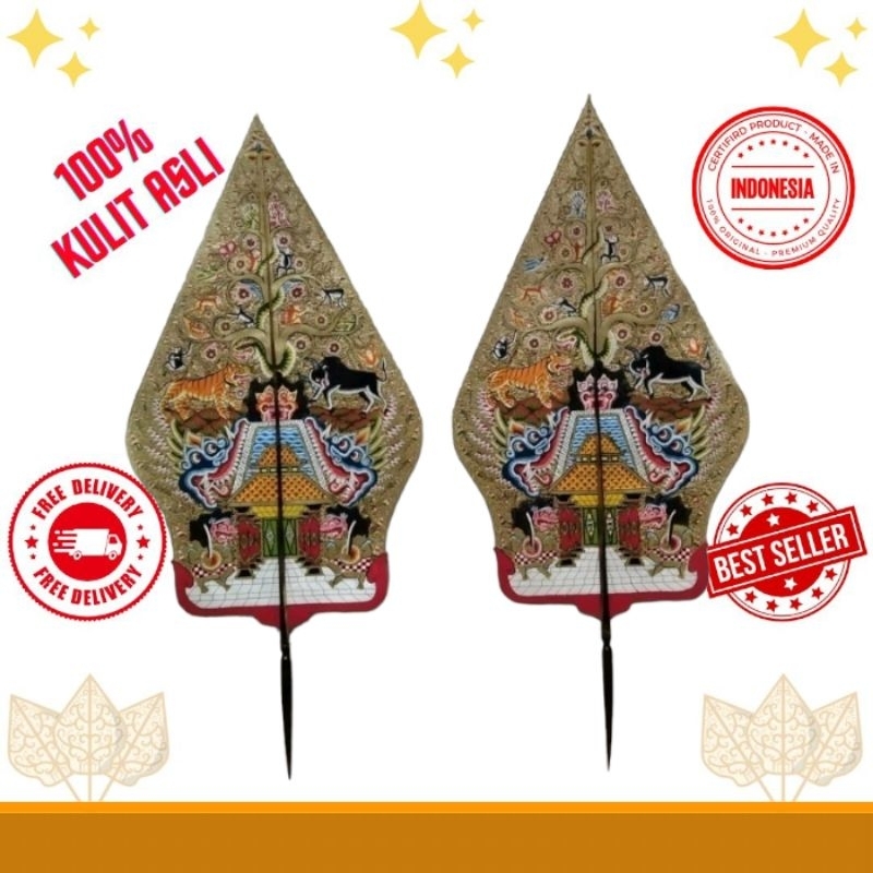 Jual WAYANG KULIT BORONGAN GUNUNGAN KRISNA PANDU KUNTHI PANDAWA LIMA ...
