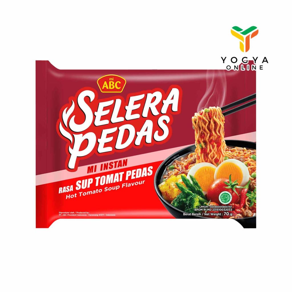 Jual Abc Mie Rebus Sup Tomat Pedas 70 G | Shopee Indonesia