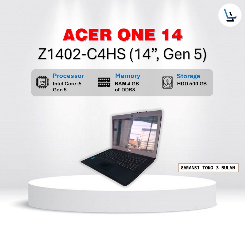 Jual Laptop Acer One 14 Z1402 C4HS Core i5 Gen 5 RAM 4GB HDD 500GB ...