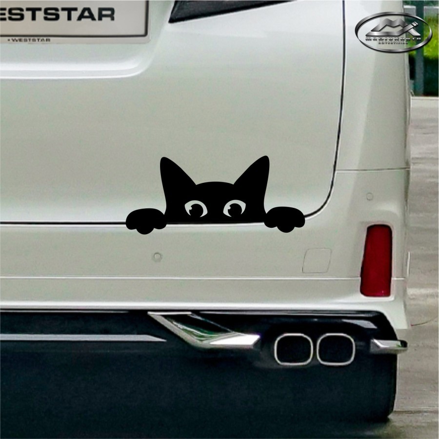 Jual STICKER KUCING LUCU NGINTIP BAGASI MOBIL STIKER CUTTING CUTE CAT ...