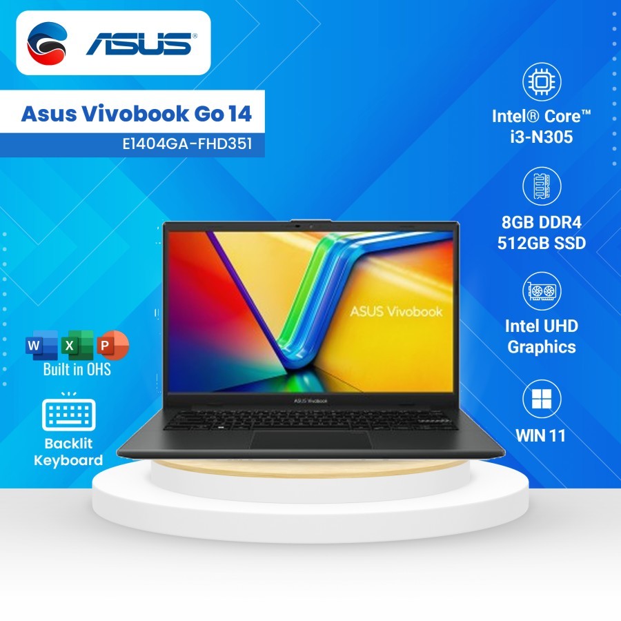 Jual ASUS Laptop Vivobook Go 14 E1404GA FHD351 Intel Core I3 N305 8GB ...