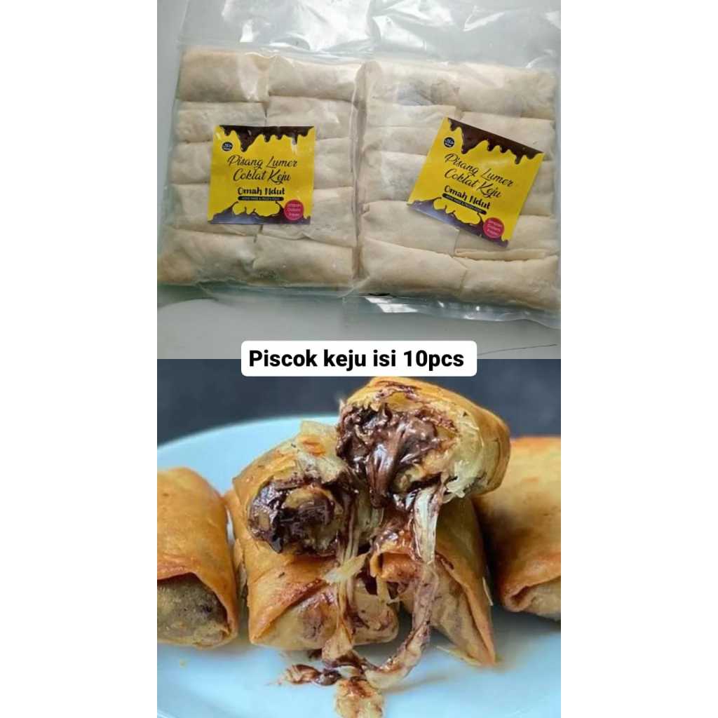 Jual Piscok lumer pisang coklat keju meleleh mini isi 10pcs frozen food ...