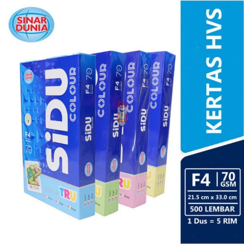 Jual Kertas Hvs Sidu Warna F4 70g ( eceran ) | Shopee Indonesia
