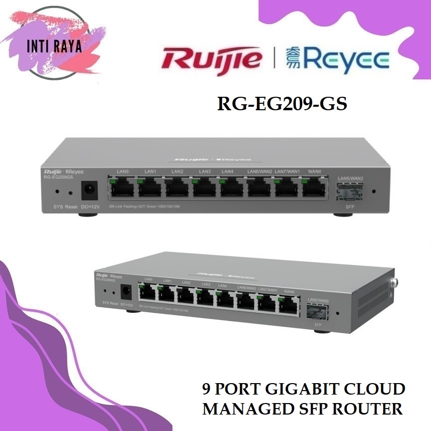 Jual RUIJIE RG-EG209GS Reyee 9-Port Gigabit Cloud Managed SFP Router ...