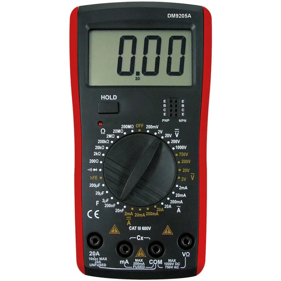 Jual Multimeter Digital Sinhwa Multi Tester Digital DM 9205 Tombol Hold ...
