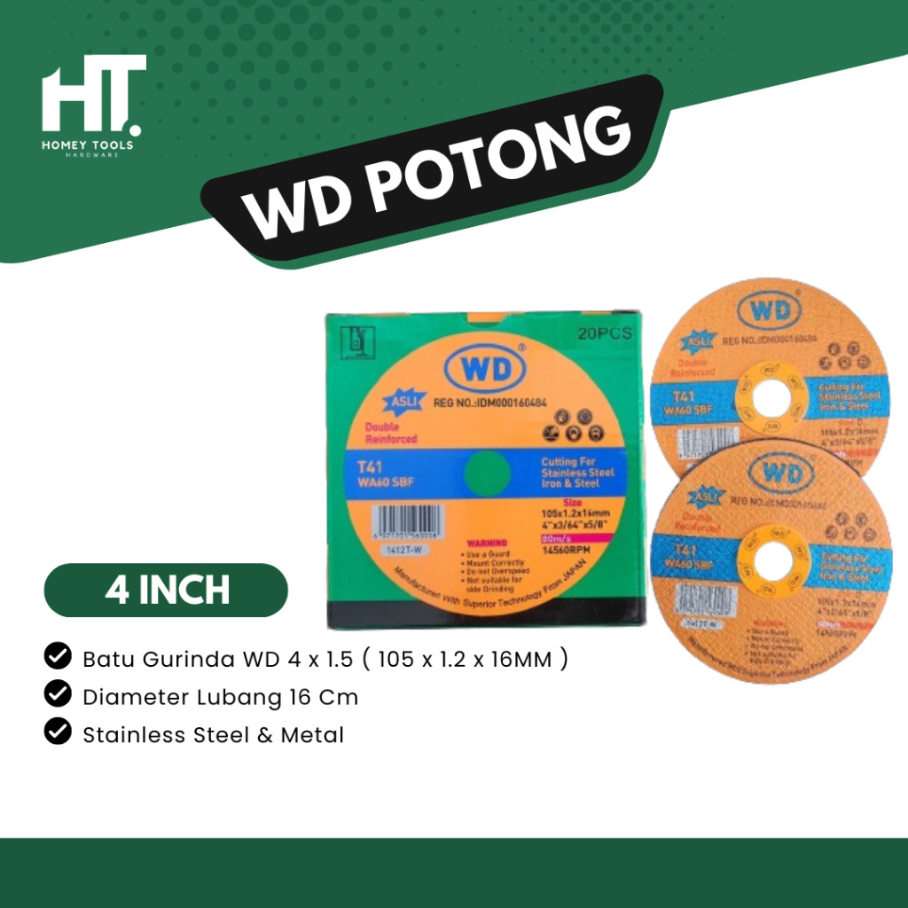 Jual WD Gurinda Gerinda WD 4 Inch / Mata Gerinda WD Potong 4 Inch ...