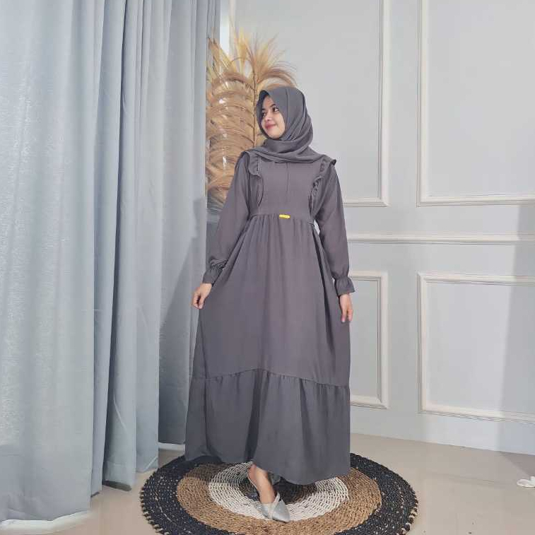 Jual Gamis Crinkle Airflow Set Hijab Premium Gamis Wanita Syari Bahan ...