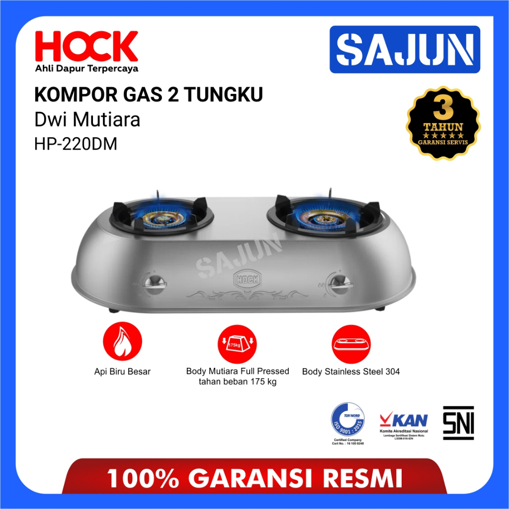Jual Hock Kompor Gas 2 Tungku Dwi Mutiara HP-220DM | Shopee Indonesia