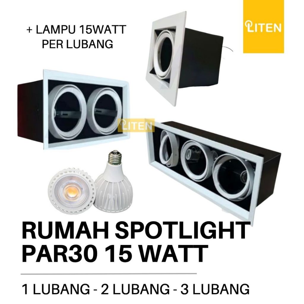 Jual Kap Rumah Lampu Downlight Spotlight 1 Lubang 2 Lubang 3 Lubang ...