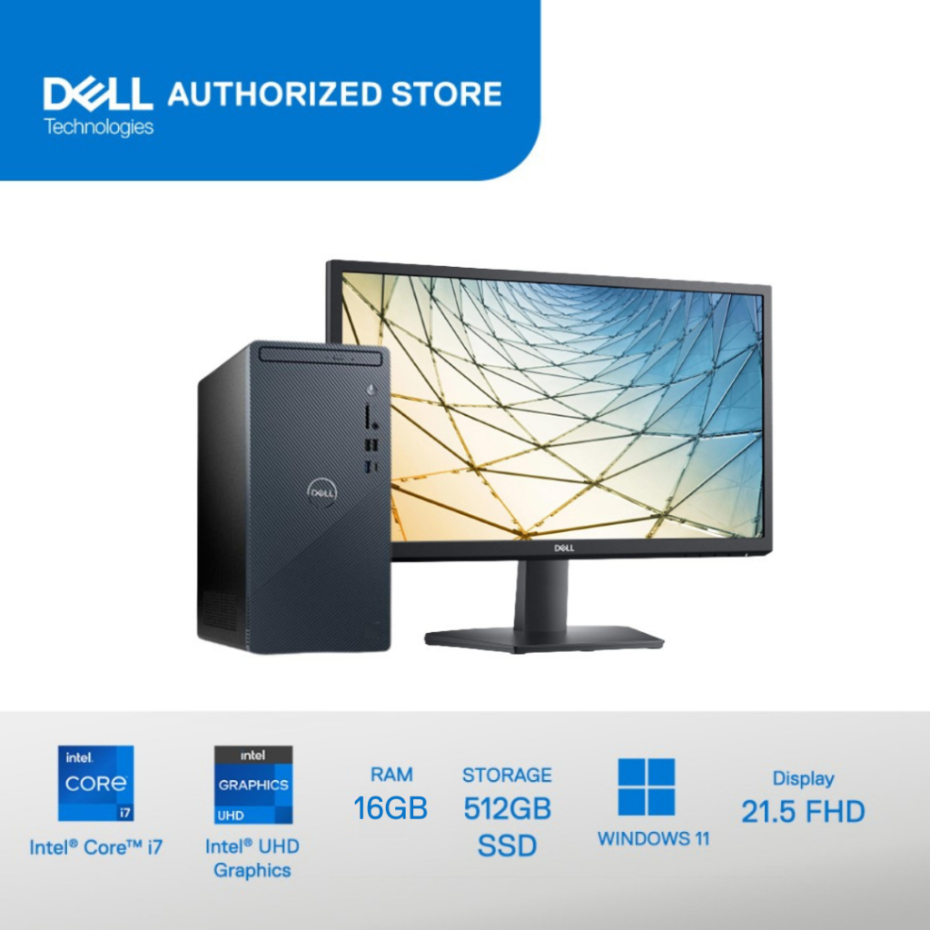 Jual Dell Inspiron 3020 MT [Ci5-13400-8-256+1T-UMA-W11-OHS-Dell SE2222H ...