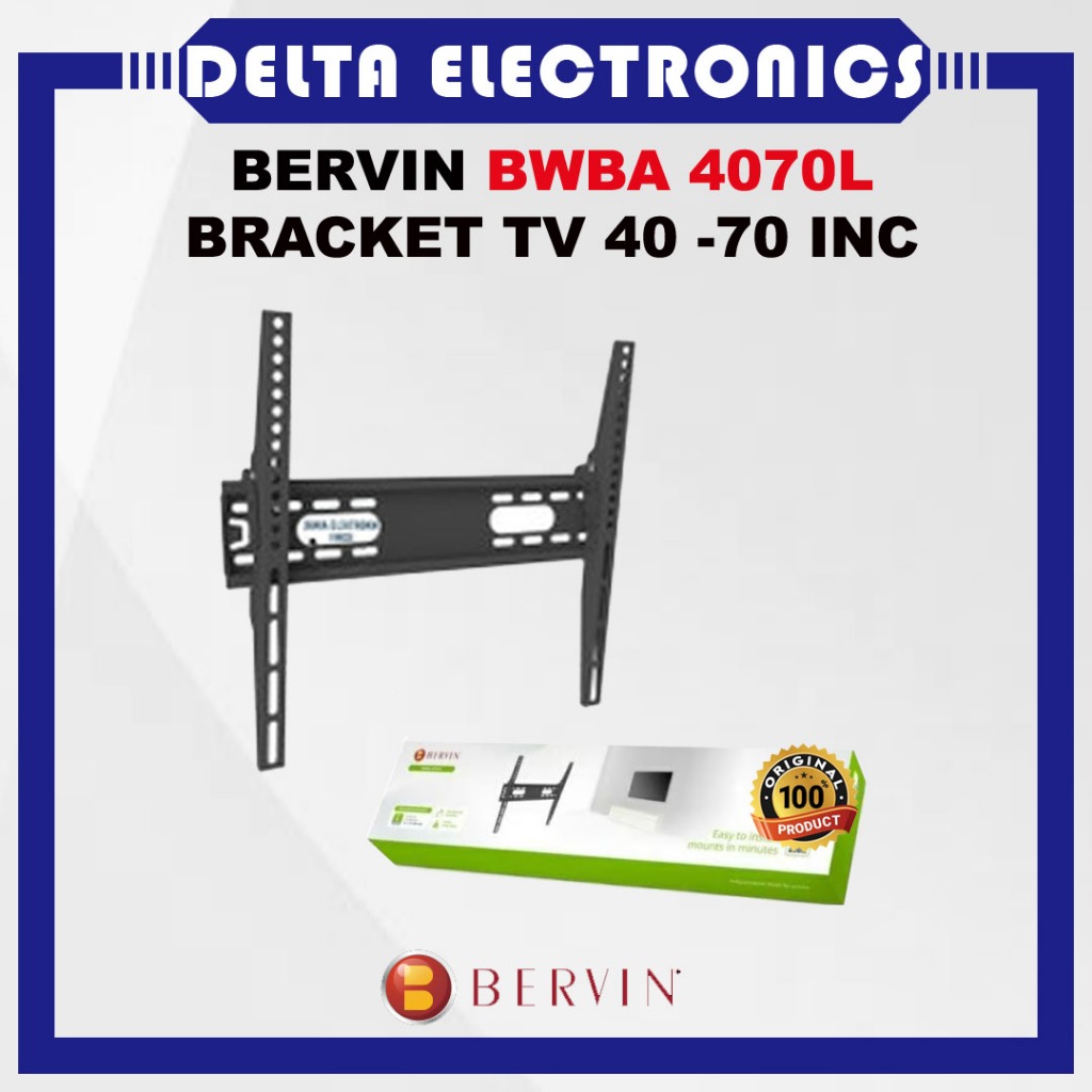 Jual BERVIN BRACKET TV BWBA-4070LE Wall Bracket 40-70 Inch | Shopee ...