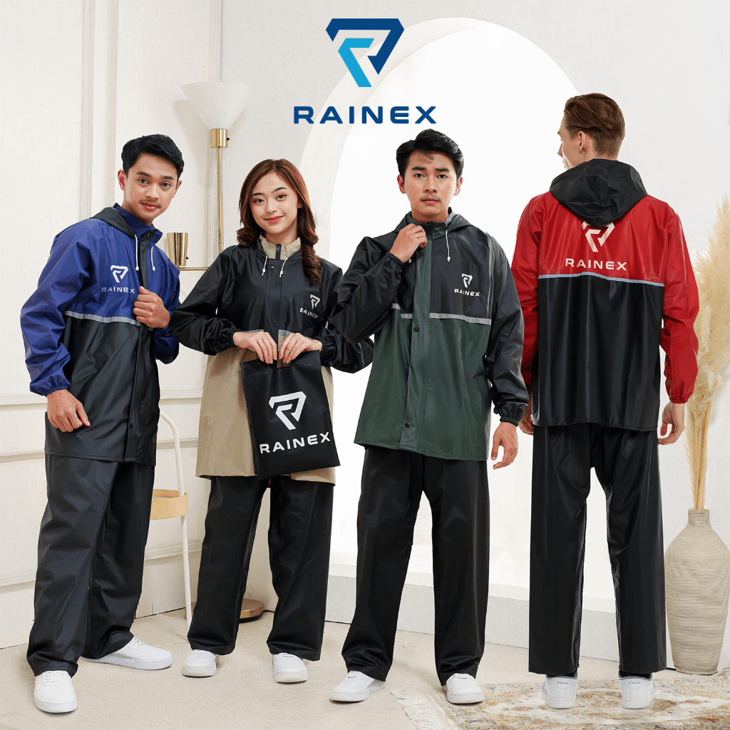 Jual JAS HUJAN SETELAN Pria & Wanita PREMIUM QUALITY BY RAINEX RAINCOAT Bahan Tebal Minim Rembes ...