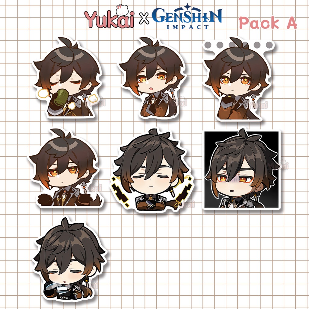 Jual Stiker Pack Zhongli Genshin Impact Premium, Sticker Anime ...