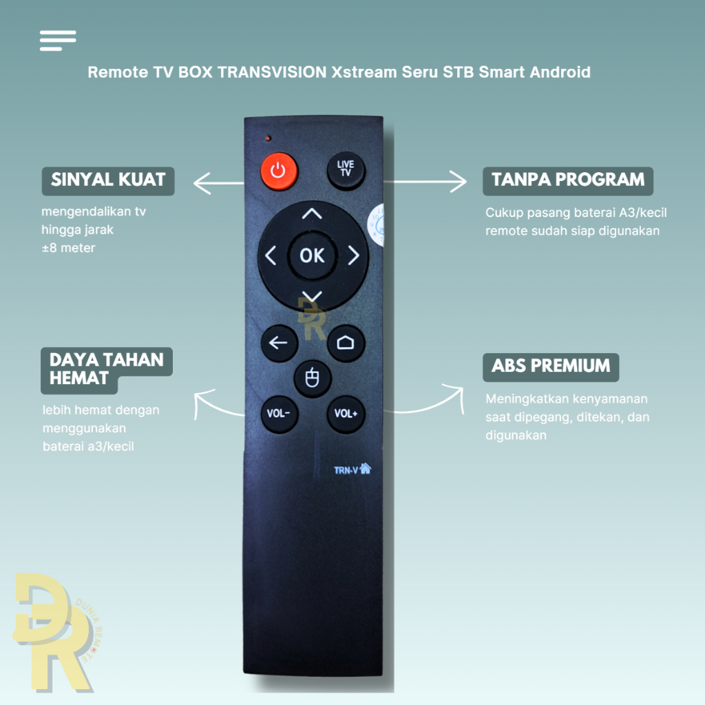 Jual REMOTE REMOT STB TRANSVISION XSTREAM SERU SMART ANDROID TV BOX ...