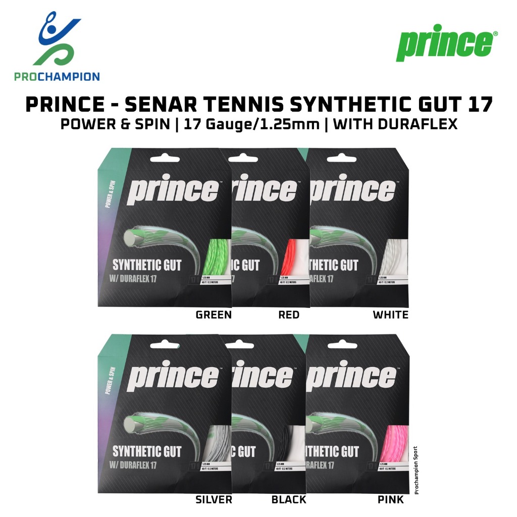Jual New ! Senar Tenis Tennis Prince Synthetic With Duraflex 17 125 mm ...