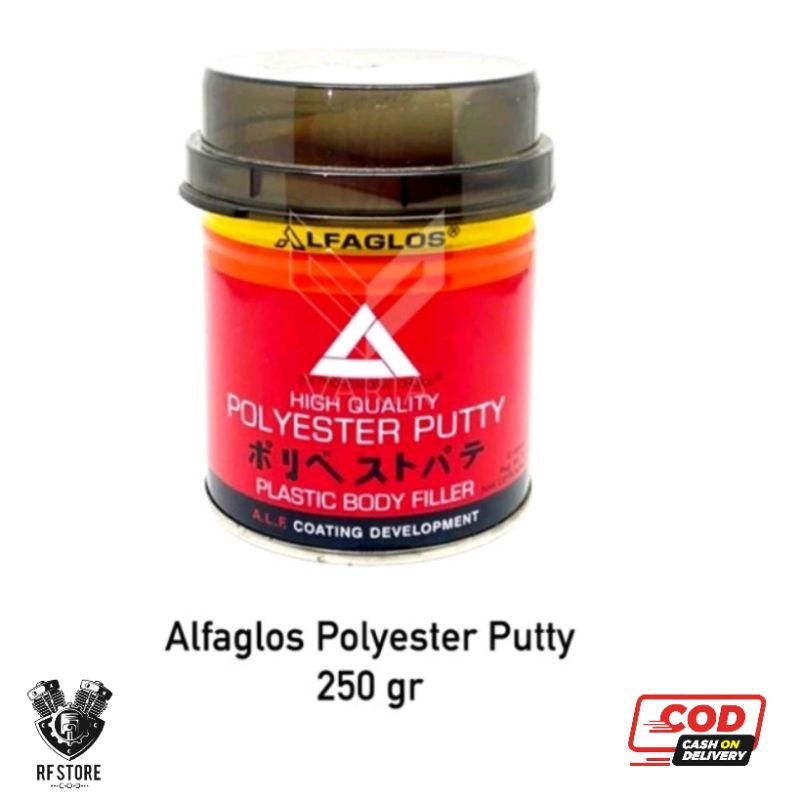 Jual Alfaglos Polyester Putty 250 gr Dempul Kayu Plastik Besi Body ...