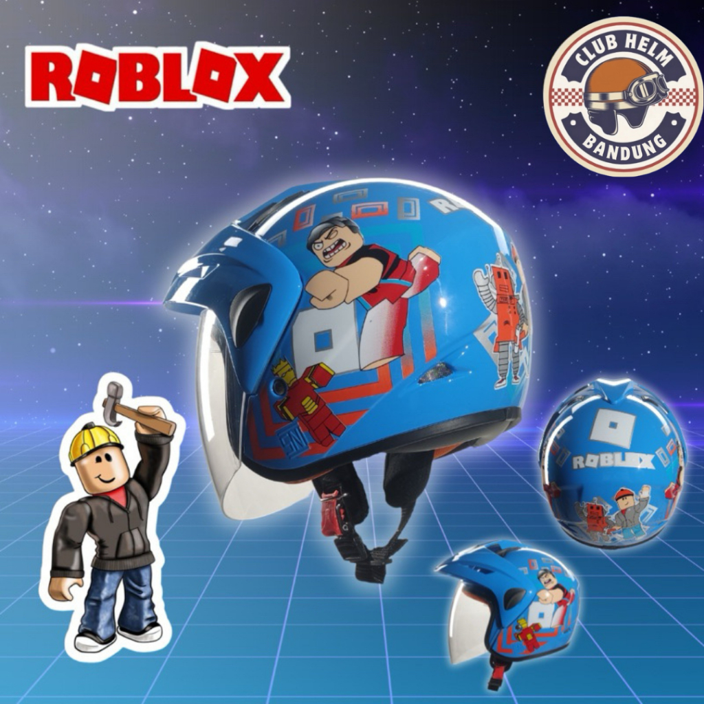 Jual Helm Anak Cowo Laki Laki SNI Premium Karakter Roblox - Club Helm ...