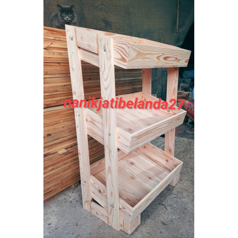 Jual rak display 3 susun/rak sayur/rak snack/rak buah/rak roti | Shopee ...