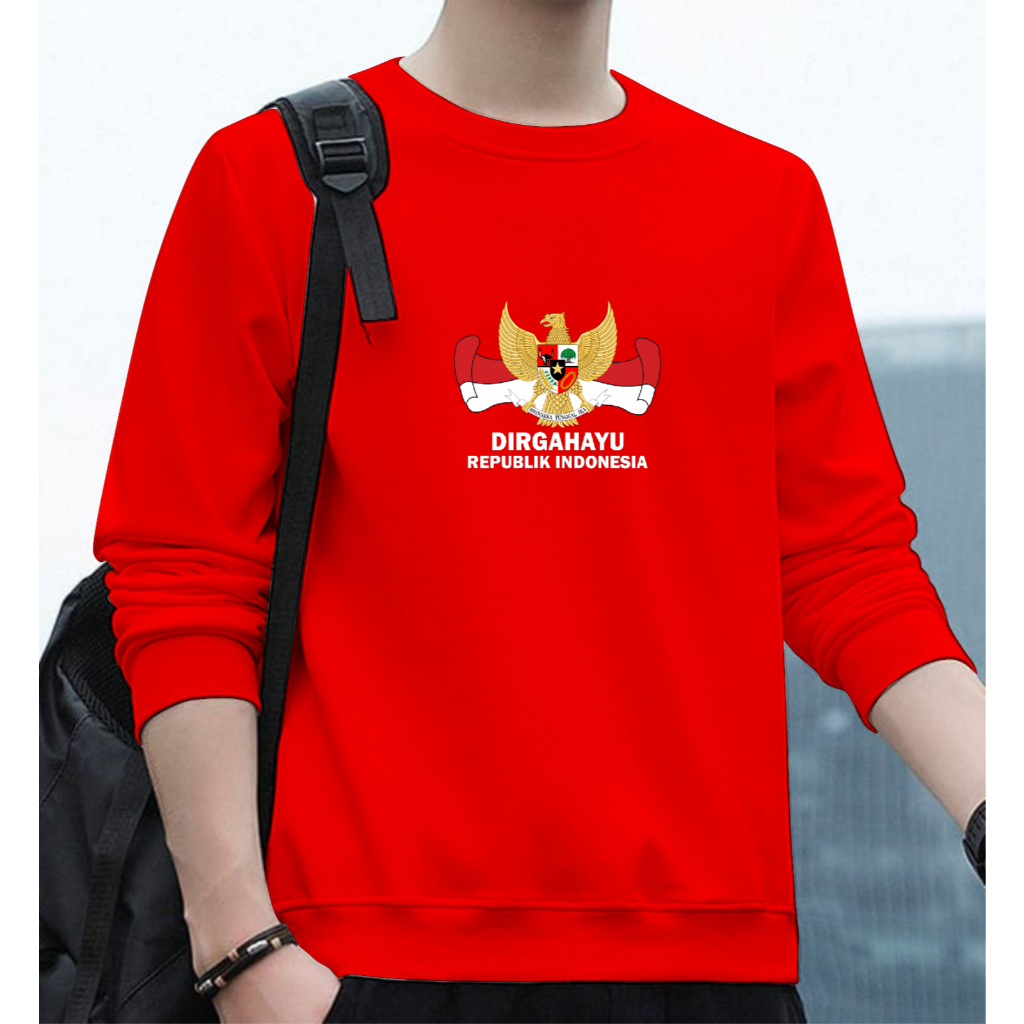 Jual Kaos Lengan Panjang Pria Dewasa Dirgahayu Republik Indonesia / Kaos 17 Agustusan Hut RI KE ...