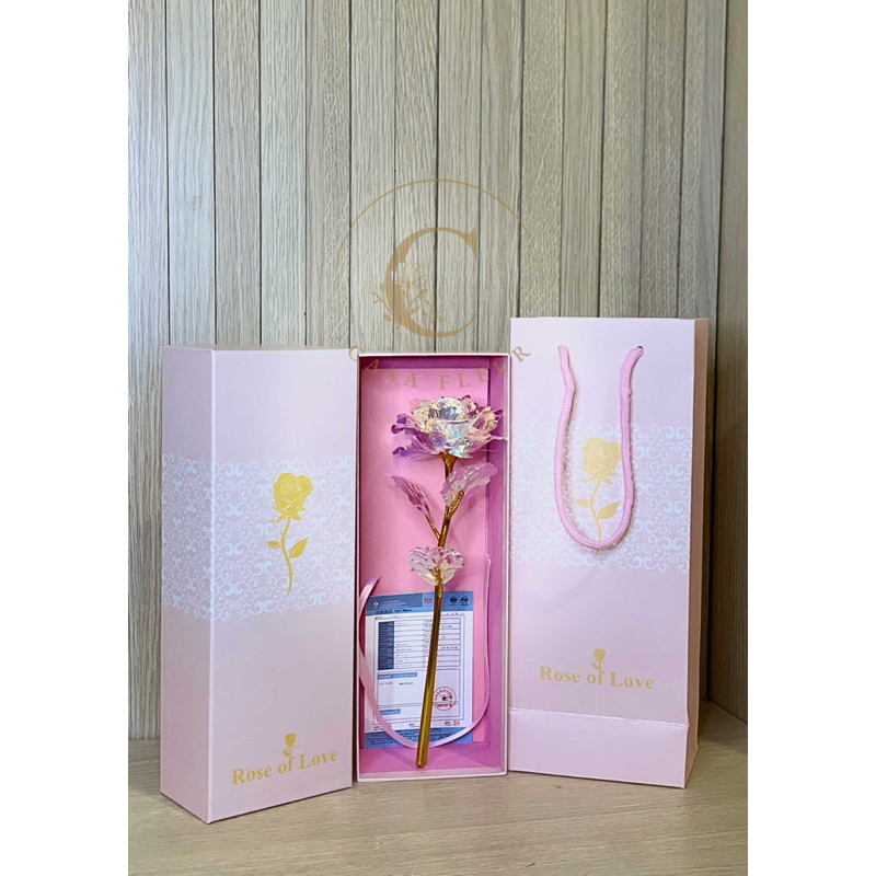 Jual (BISA COD) BOX MAWAR PINK DALAM KOTAK KADO CANTIK UNTUK VALENTINE ...