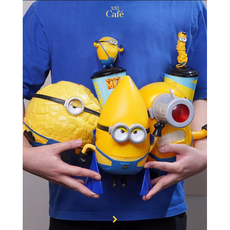 Jual JASTIP MINIONS X XXI TUMBLER POPCORN BOX & MINIONS TRAY MCDONALDS ...