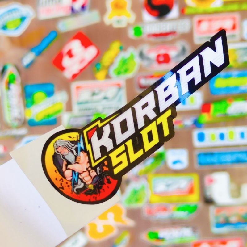 Jual stiker motor ( promo) KORBAN SLOT ( lama zeuz ) | Shopee Indonesia