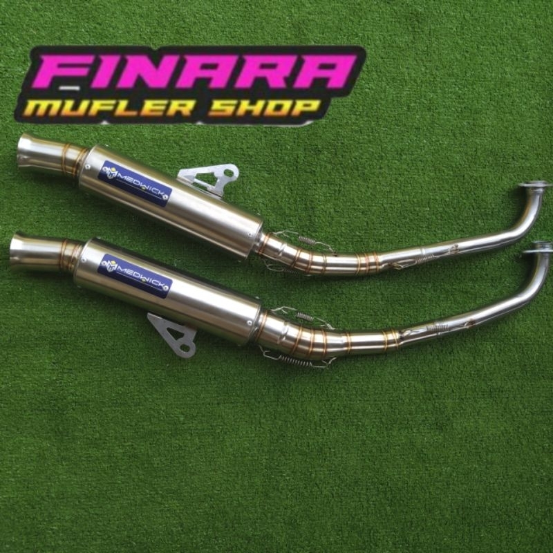 Jual Medwick Knalpot Samlong Aerox non cobra inlet 38-50mm Saringan ...