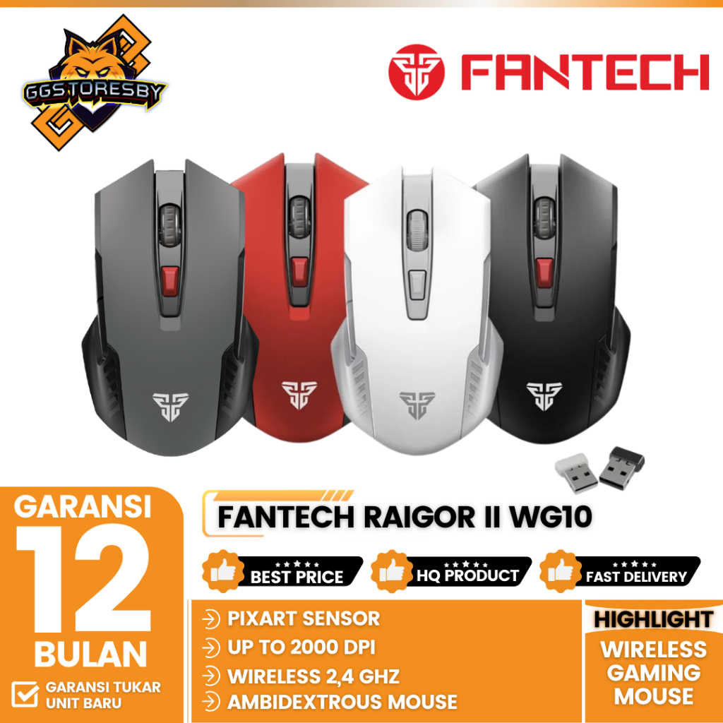 Jual FANTECH RAIGOR II WG10 WIRELESS Gaming Mouse | Shopee Indonesia