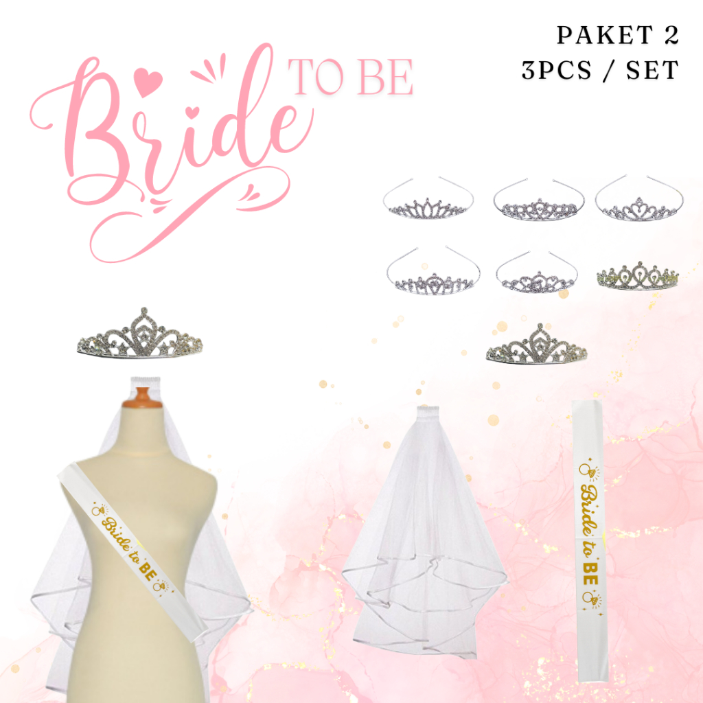 Jual [PAKET 2] Paket Set Bridal Shower Mahkota Lengkap Dengan Selempang ...