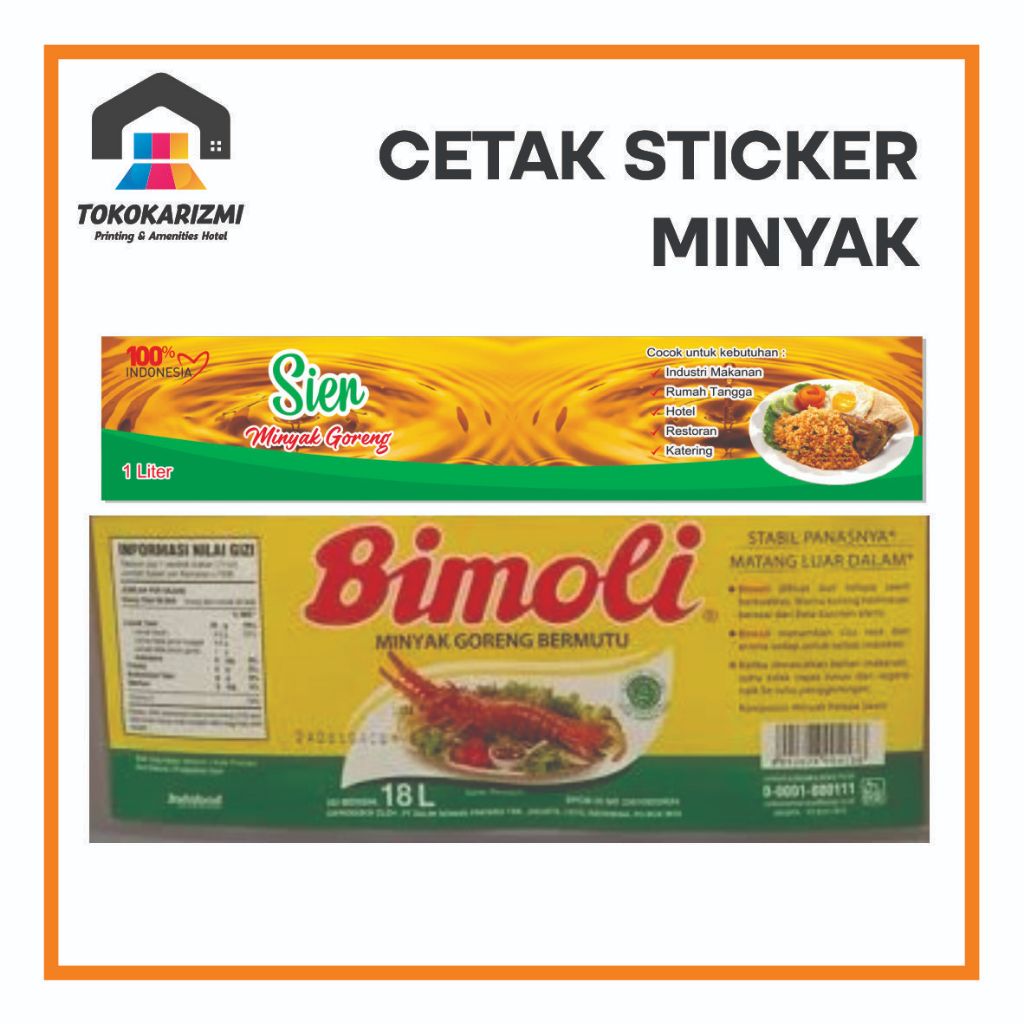 Jual Stiker Label Minyak Goreng Free Design (isi 100pcs) | Shopee Indonesia