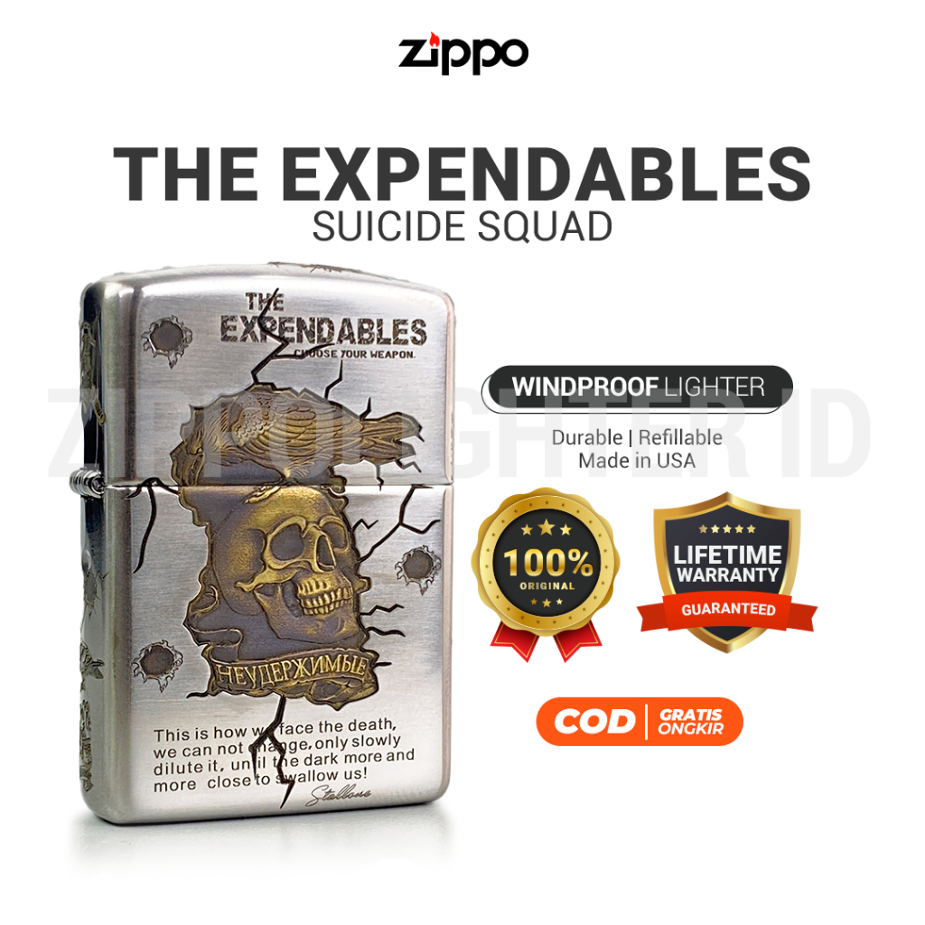 Jual Korek Api Zippo The Expendables Suicide Squad | Shopee Indonesia