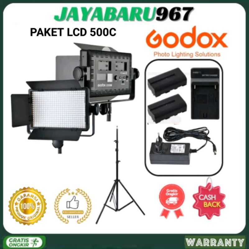 Jual LAMPU LED GODOX 500C,500 C PAKET VIDEO LIGHTING STUDIO FOTO ...