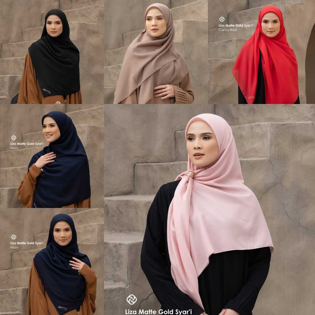 Jual DEENAY LIZA MATTE GOLD SYARI YAR’I SERIES BLACK, DUSTY PINK, CREAM ...